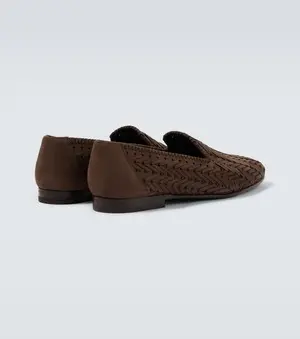 Manolo Blahnik Mario Suede Loafers - Brown