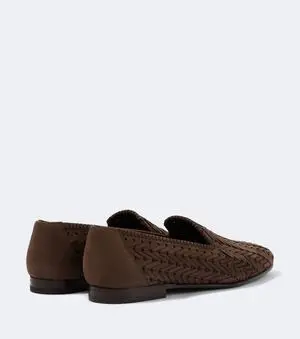 Manolo Blahnik Mario Suede Loafers - Brown