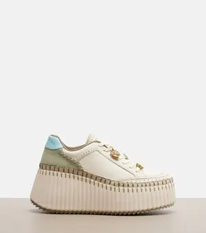 Chloé Nama Leather Platform Sneakers - Multicoloured