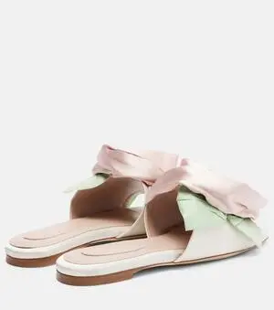 Simone Rocha Floral-appliqué Satin Slides