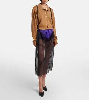 Prada Sheer Midi Skirt