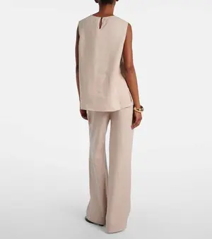Asceno Rivello Wide-leg Linen Pants