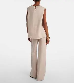 Asceno Rivello Wide-leg Linen Pants