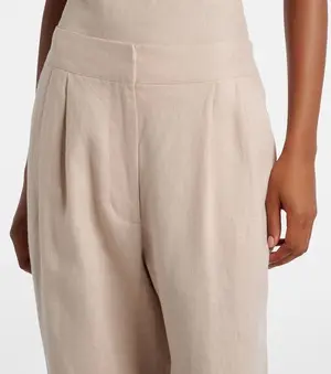 Asceno Rivello Wide-leg Linen Pants