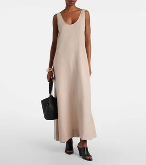 Asceno Capri Linen Maxi Dress