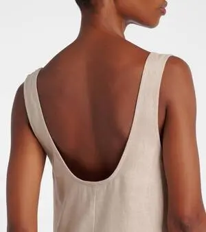 Asceno Capri Linen Maxi Dress