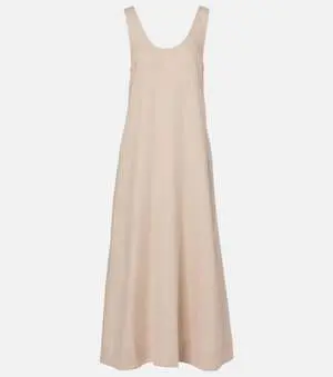 Asceno Capri Linen Maxi Dress - Beige