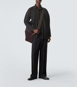 Issey Miyake Homme Plissé Edge Ensemble Pleated Shirt