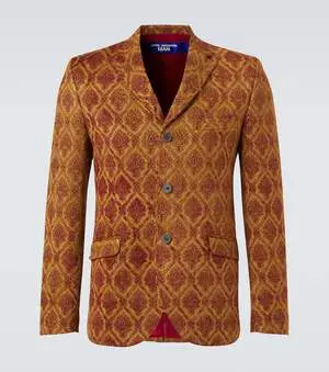 Junya Watanabe Floral Single-breasted Jacquard Blazer