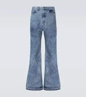 Junya Watanabe High-rise Flared Jeans - Blue