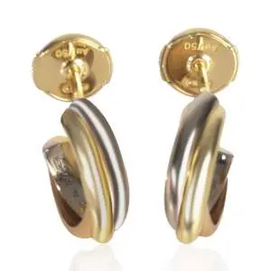 CARTIER 18k 3-tone Gold Trinity Earrings - 3_tone_gold