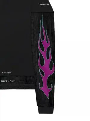 Givenchy Flame Print Cotton Hoodie