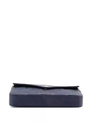 LOUIS VUITTON Felicie Pochette Monogram Empreinte Leather - Blue