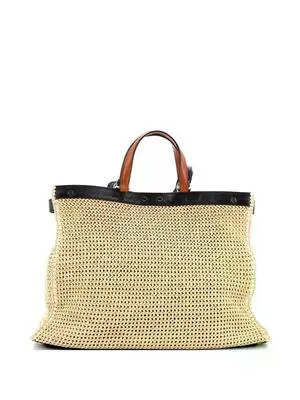 Fendi Peekaboo X-raffia Medium Tote Bag