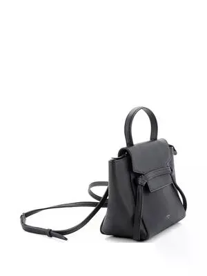 Celine Belt Bag Textured Leather Nano Shoulder Bag - Black