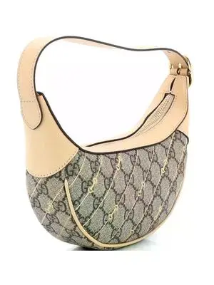 Gucci Ophidia Half Moon Gg Coated Canvas Mini Hobo Bag