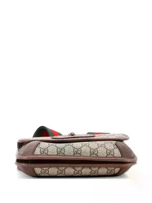 Gucci Neo Vintage Flap Messenger Gg Coated Canvas Small Crossbody Bag - Brown
