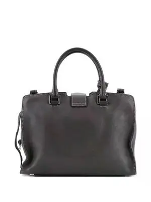 Saint Laurent Monogram Cabas Baby Satchel - Grey