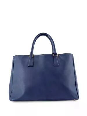 Prada Saffiano Leather Large Tote Bag - Blue
