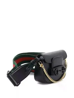 Gucci Horsebit 1955 Flap Wallet With Strap - Black