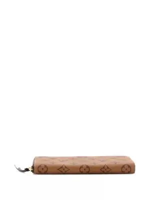 LOUIS VUITTON Clemence Wallet Reverse Monogram Canvas Small Wallets - Brown