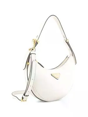 Prada Arque' Half Moon Leather Hobo Bag - White