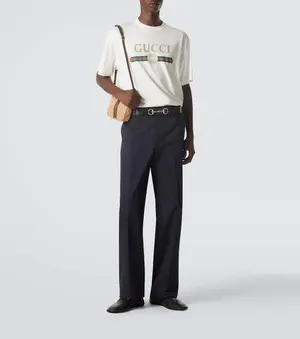 Gucci Cotton Twill Straight Pants