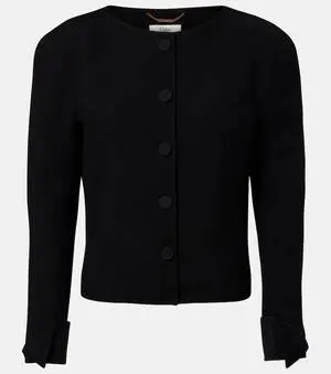 Chloé Virgin Wool Crepe Cardigan
