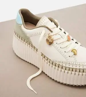 Chloé Nama Leather Platform Sneakers