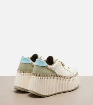Chloé Nama Leather Platform Sneakers