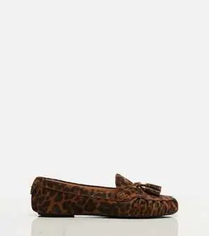 GIANVITO ROSSI Thea Leopard-print Suede Loafers