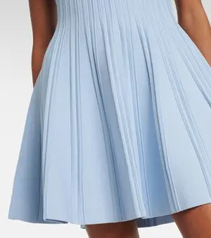 Simkhai Indie Ribbed-knit Minidress - Blue