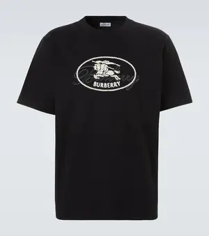 Burberry Ryan Embroidered Cotton T-shirt