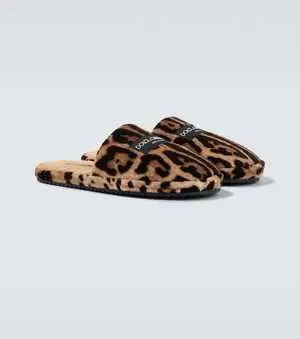 Dolce & Gabbana Leopard-print Slippers