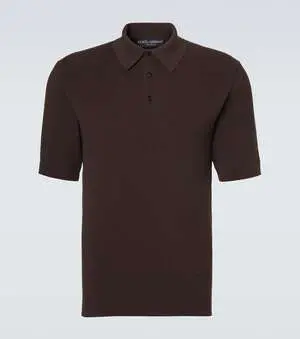 Dolce & Gabbana Ribbed-knit Cotton Polo Sweater