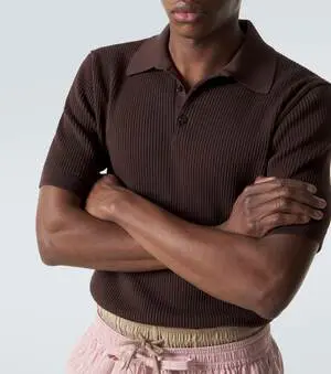 Dolce & Gabbana Ribbed-knit Cotton Polo Sweater