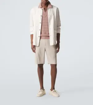 Canali Linen Bermuda Shorts