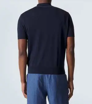 Canali Cotton Zip-up Polo Shirt