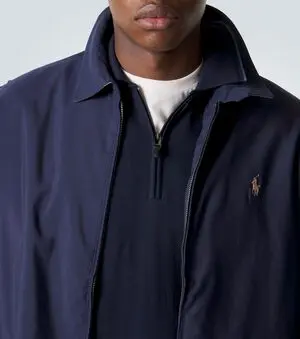 Canali Cotton Zip-up Polo Shirt