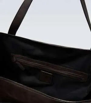 Zegna Leather Duffel Bag