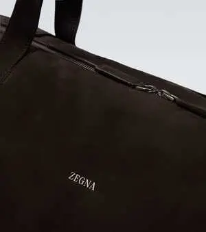Zegna Leather Duffel Bag