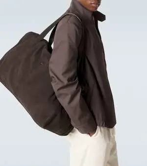 Zegna Leather Duffel Bag