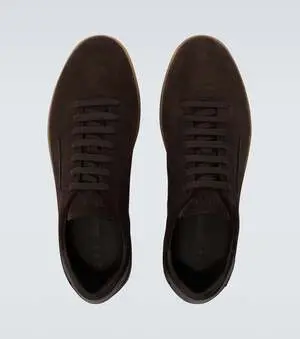 Zegna 232 Suede Lace-up Sneakers - Brown