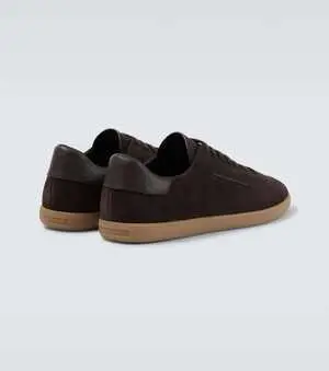 Zegna 232 Suede Lace-up Sneakers - Brown
