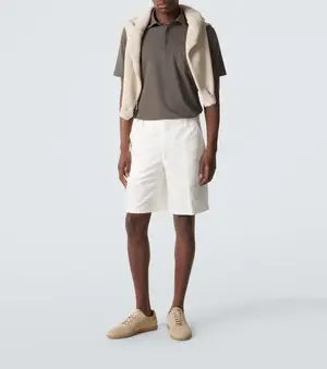 Zegna Cotton Pique Polo Shirt - Grey