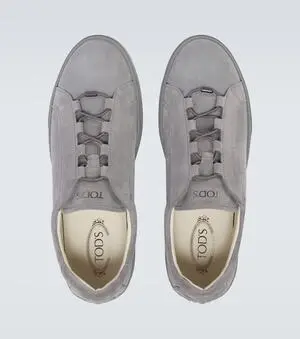 TOD'S Lace-up Suede Sneakers - Grey