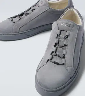 TOD'S Lace-up Suede Sneakers - Grey