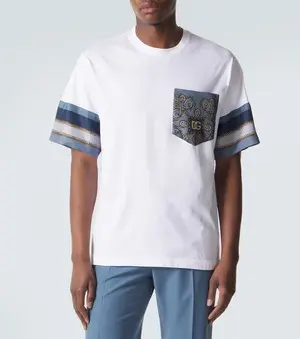 Dolce & Gabbana Printed Cotton And Silk T-shirt