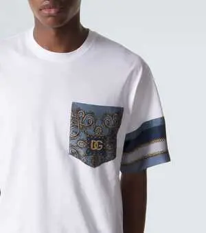 Dolce & Gabbana Printed Cotton And Silk T-shirt