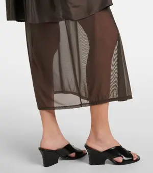 LEMAIRE Draped Silk Midi Skirt